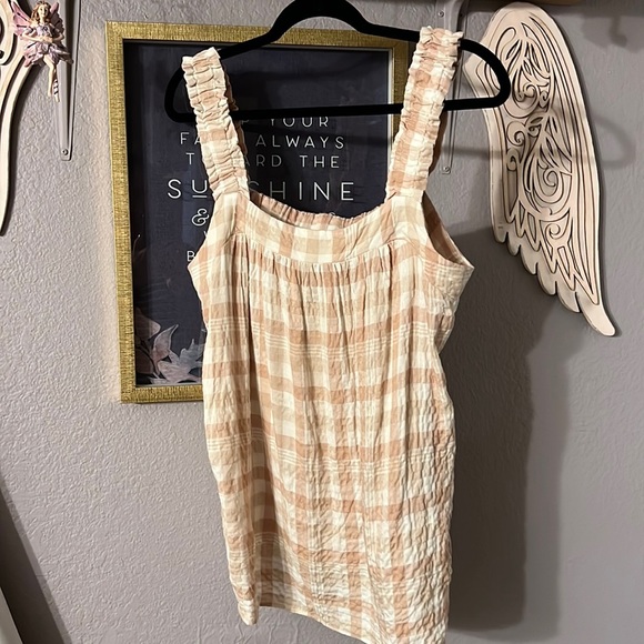 Jane and Delancey | Tops | Jane Delancey Peasant Top Boho Gingham Super ...